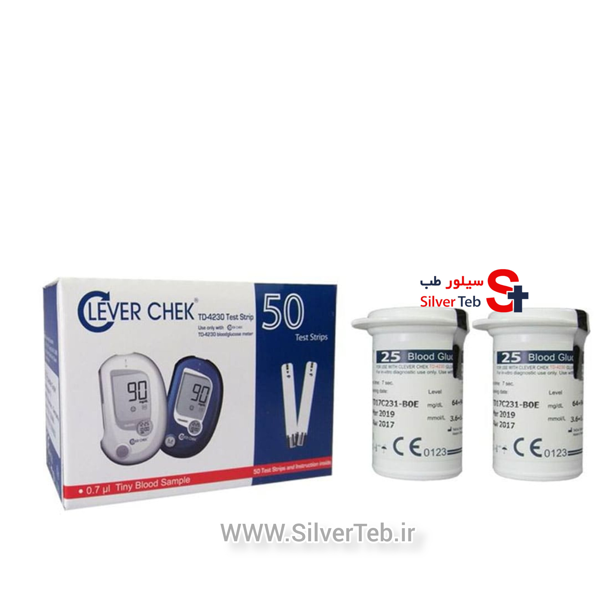 نوار تست قند خون کلور چک (Clever Check) 50 عددی - سیلور طب SilverTeb